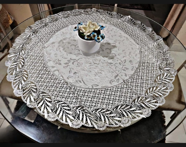 Multi color net center table cover (28x28) Round inches - Center Table ...