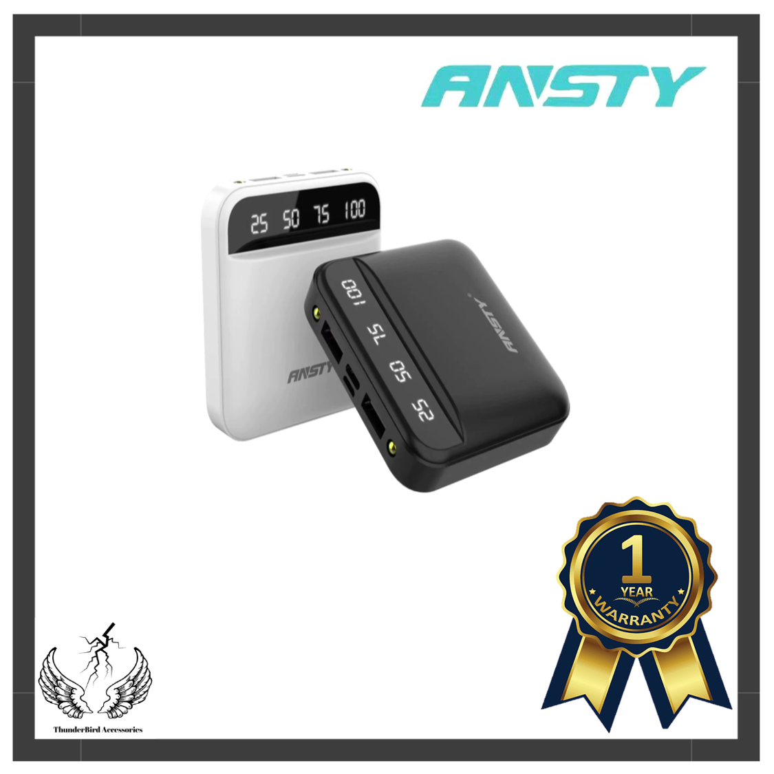 High-Capacity Ansty AP-044 Power Bank 10000mAh with Dual USB Ports ...