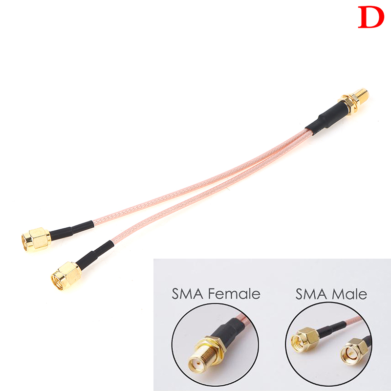 SMA to 2X SMA Male Female Y type Splitter Combiner Jumper Cable Pigtail ...