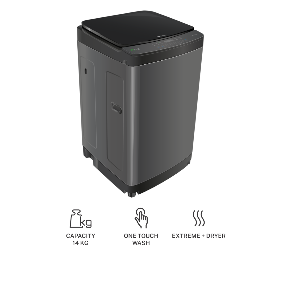 Dawlance Automatic Washing Machine 12 KG / DWT 1471 FLP Black ...