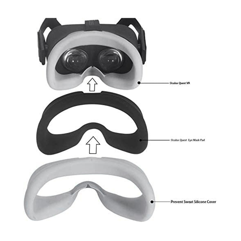 VR Face Silicone Mask Pad for Oculus Quest Face Cushion Cover | Daraz.pk