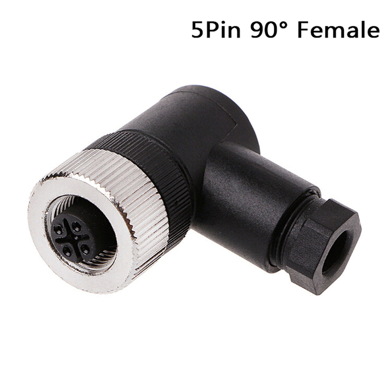 1Pc M12 sensor connector 3/4/5 pin male/female straight/right angle ...