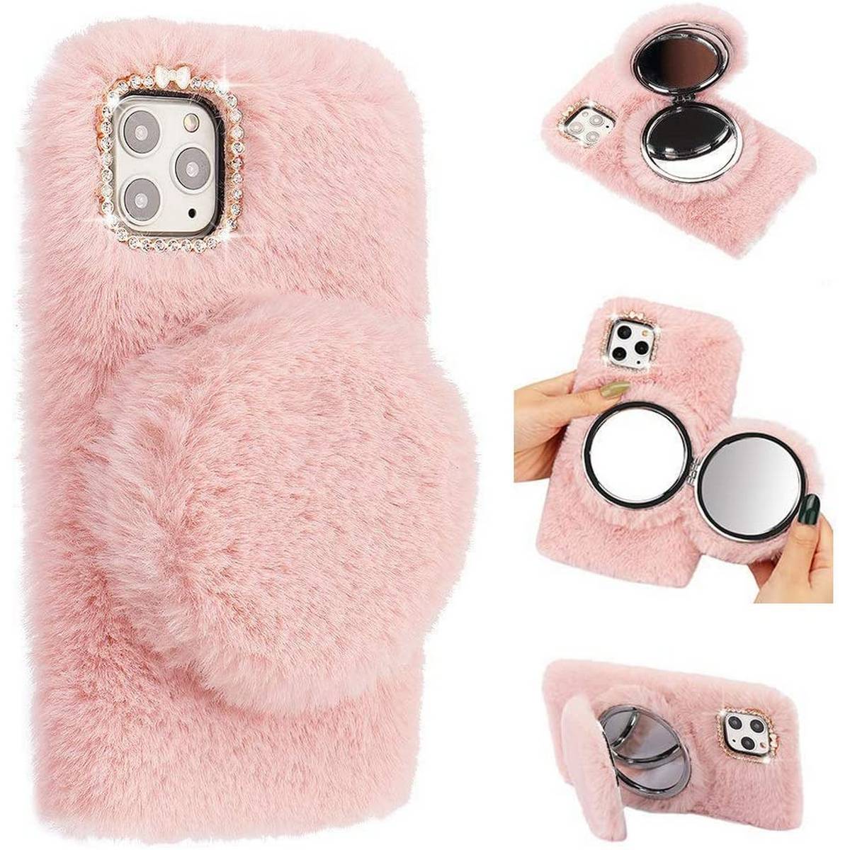 for Iphone 11 , 11pro , 11promax Case Soft Plush Case with Detachable ...