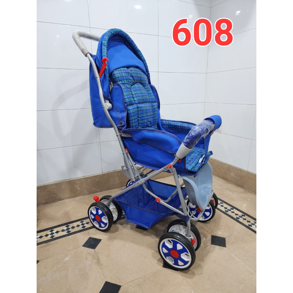 Baby stroller pram with (08) wheels and 3 position for New Born | Daraz.pk
