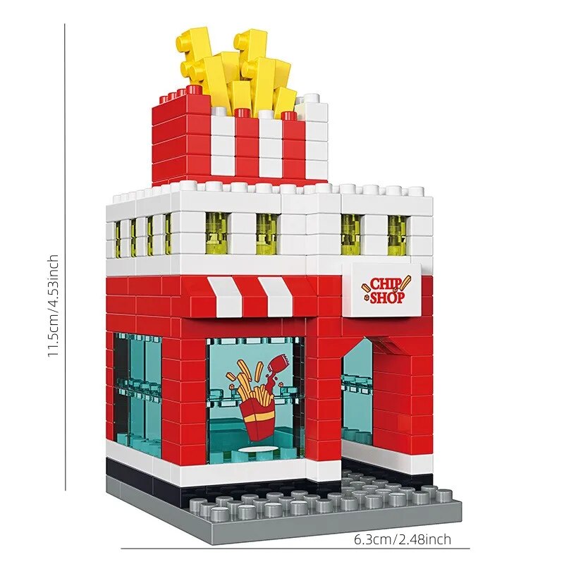 Architecture Street View Building Blocks Store Shop House Model DIY ...