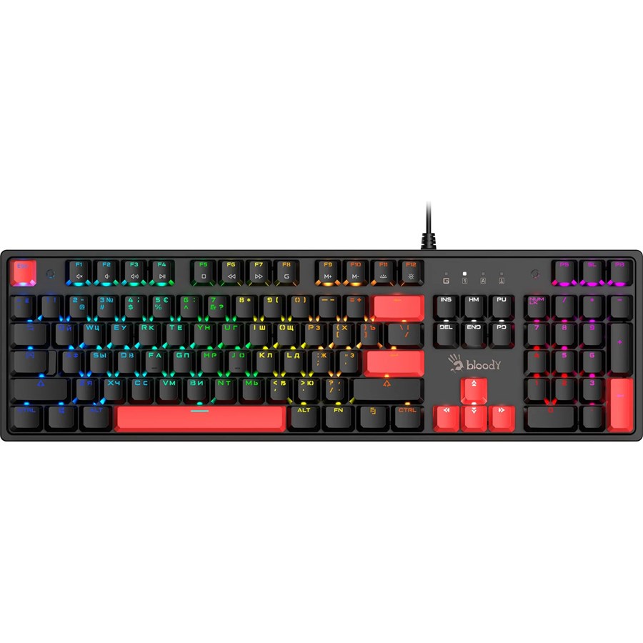Bloody S510R Customize Mechanical Switch RGB Gaming Keyboard - BLMS Red ...