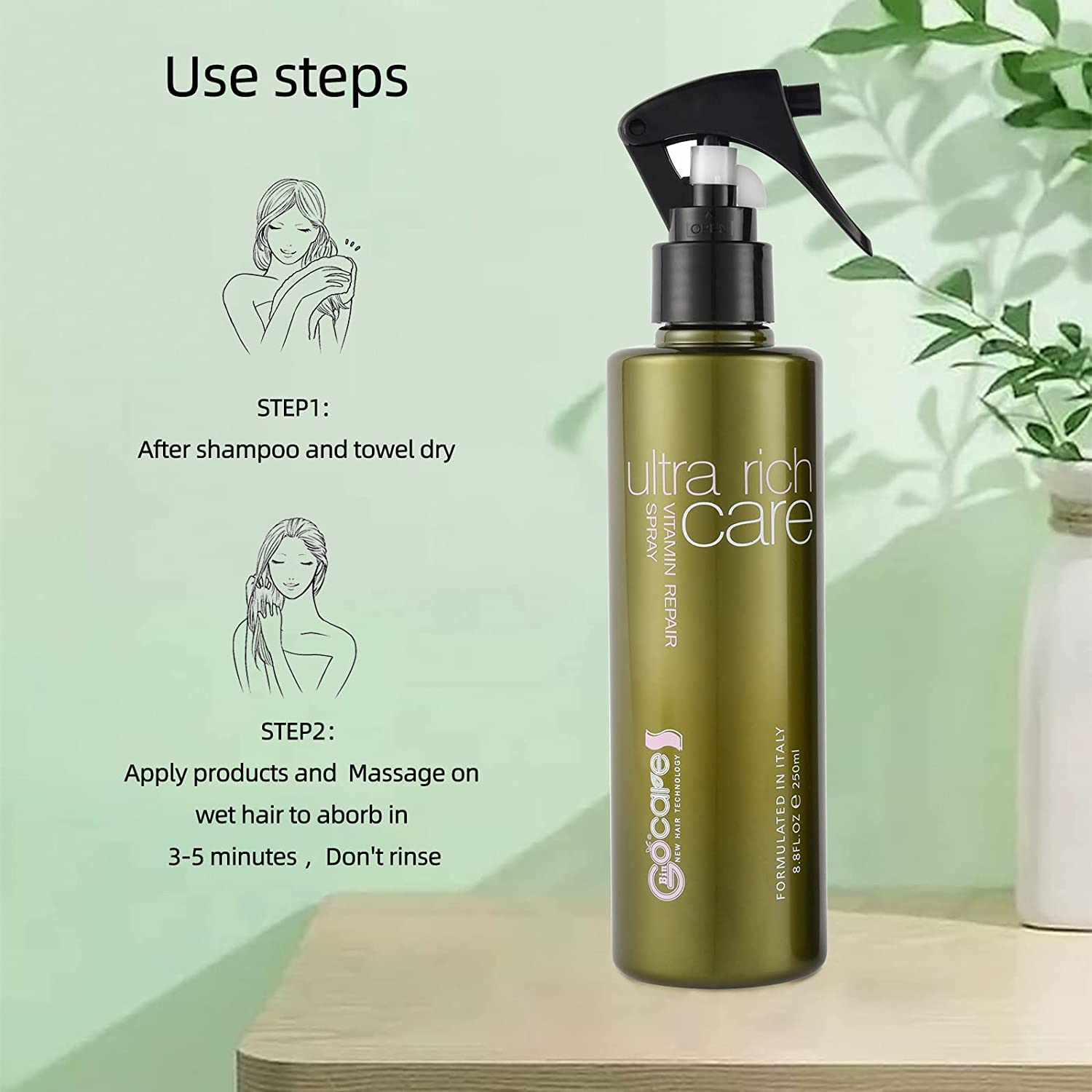 GOCARE Ultra Rich Vitamin Repair Spray | Deep Moisturizing & Heat ...
