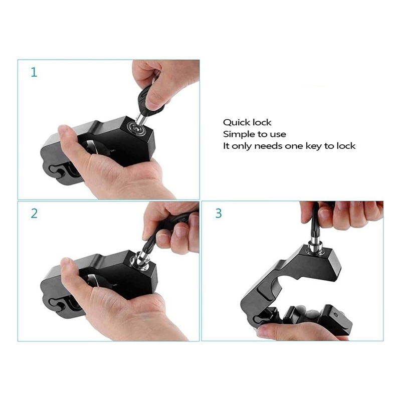 Motorcycle Lock-A Grip / Throttle / Brake / Handlebar Lock to Secure ...