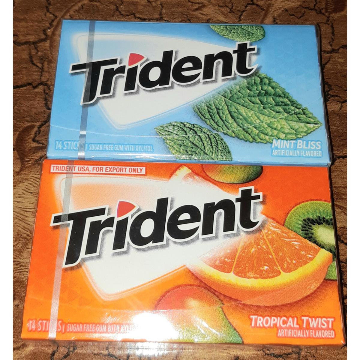 trident 2 flavoured chewing gum 14 gum-strips in each pack | Daraz.pk