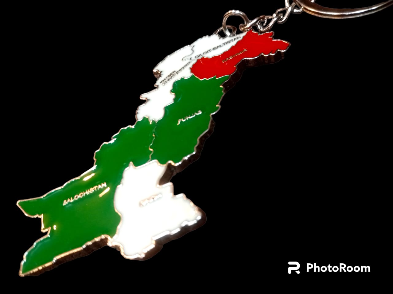 Pakistan Map Key Chain with all Provinces in different Colors with ...