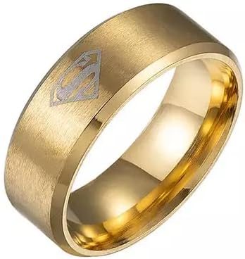 Men's and Boys' Titanium Rings Challa Stylish Superman Logo Design ...