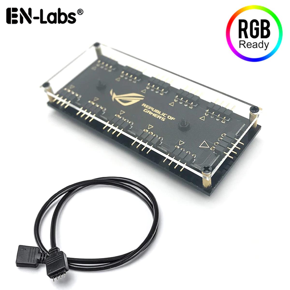 RGB Fan Hub ARGB Cable Splitter Hub Adapter Computer Desktop PC ...