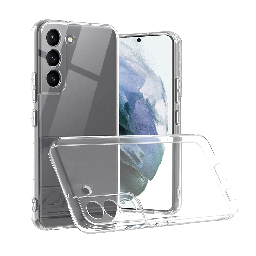For Samsung S22 Soft Slicone Transparent Flexible and Camera Protection ...