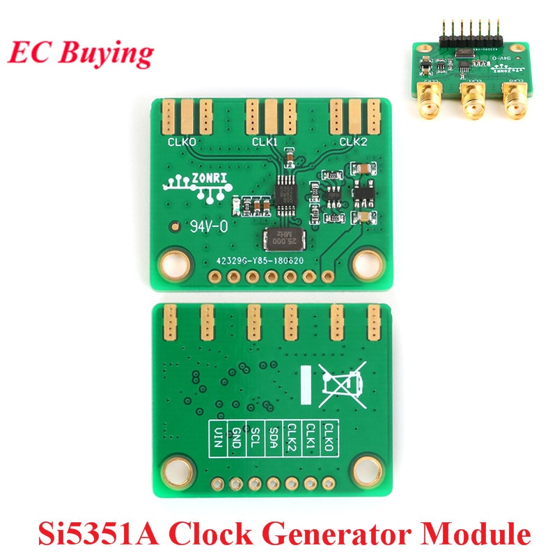 Si5351A STM32 Clock Breakout Board Module 3 Channel Si5351 I2C 8KHz ...