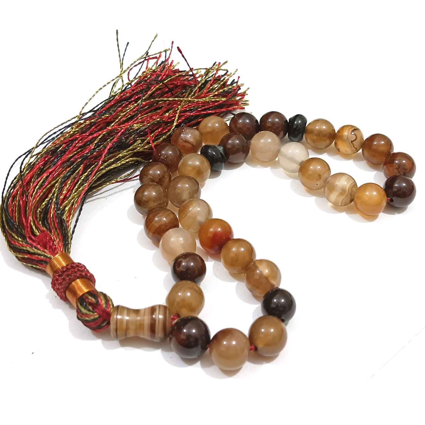 Brown Color Aqeeq Stone Tasbeeh 33 Beads (Size 6MM) - Fancy Choice ...