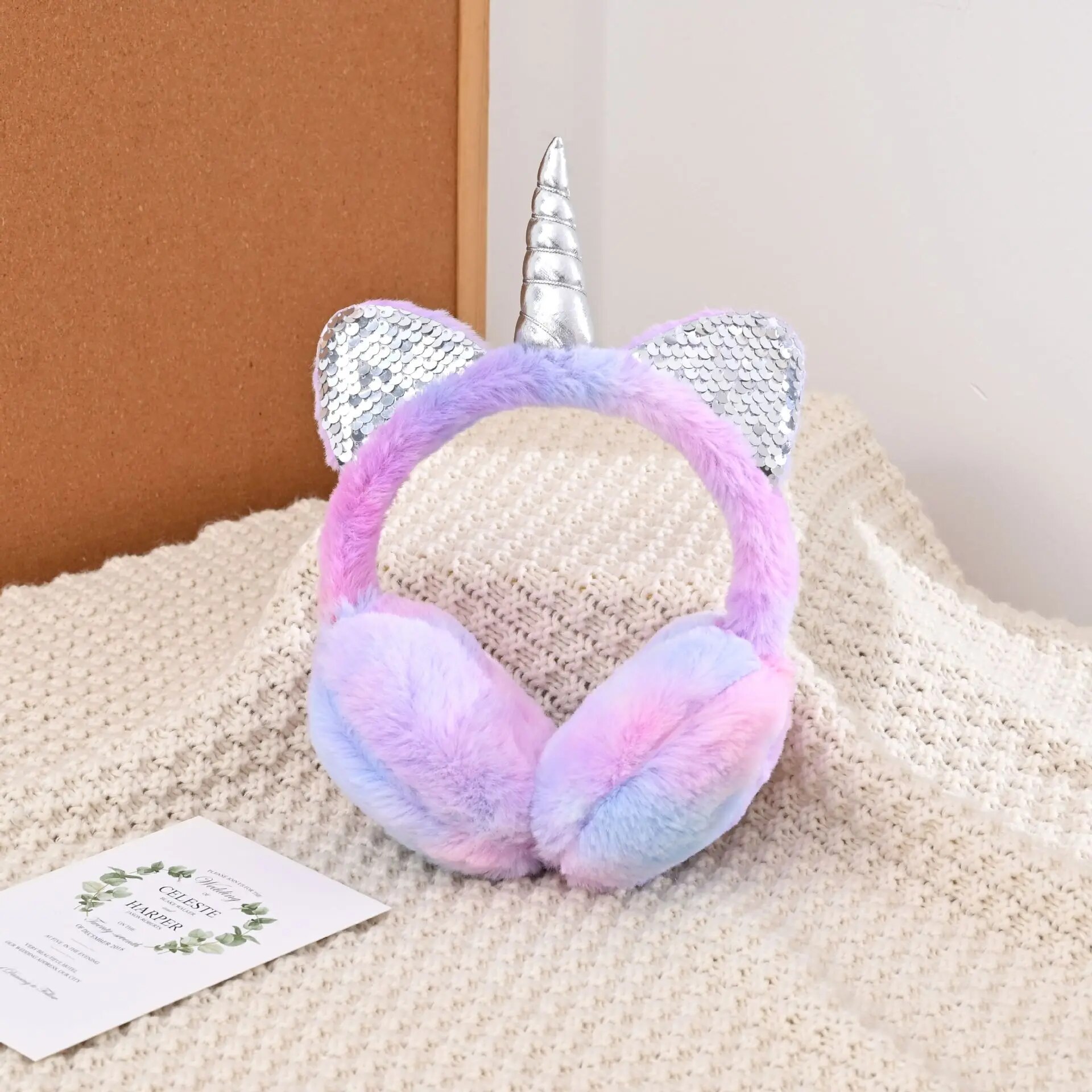 【HOT】 Cute Unicorn Earmuffs Children Kids Cat Ears Lovely Ear-Muffs ...