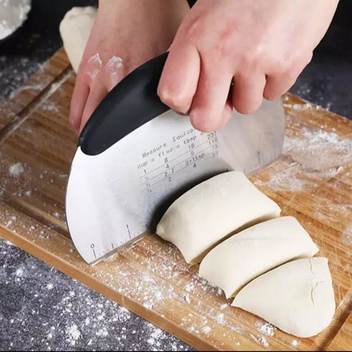 Grips Stainless Steel Scraper Chopper, Bench Dough Pastry Scraper ...