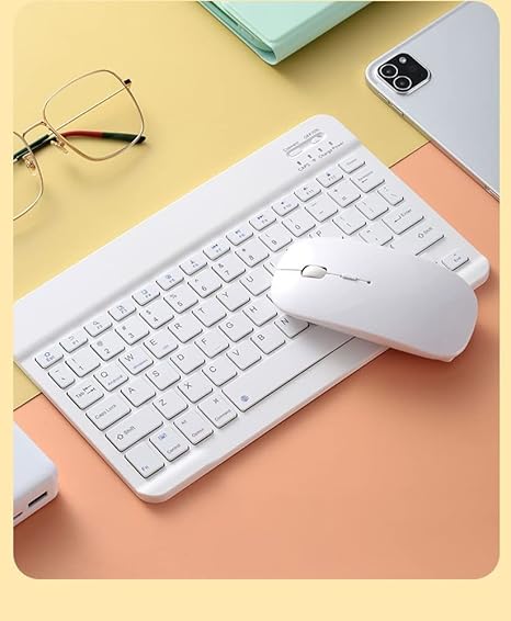 Bluetooth Wireless Mini Keyboard and Mouse Combo, Ultra-Slim ...