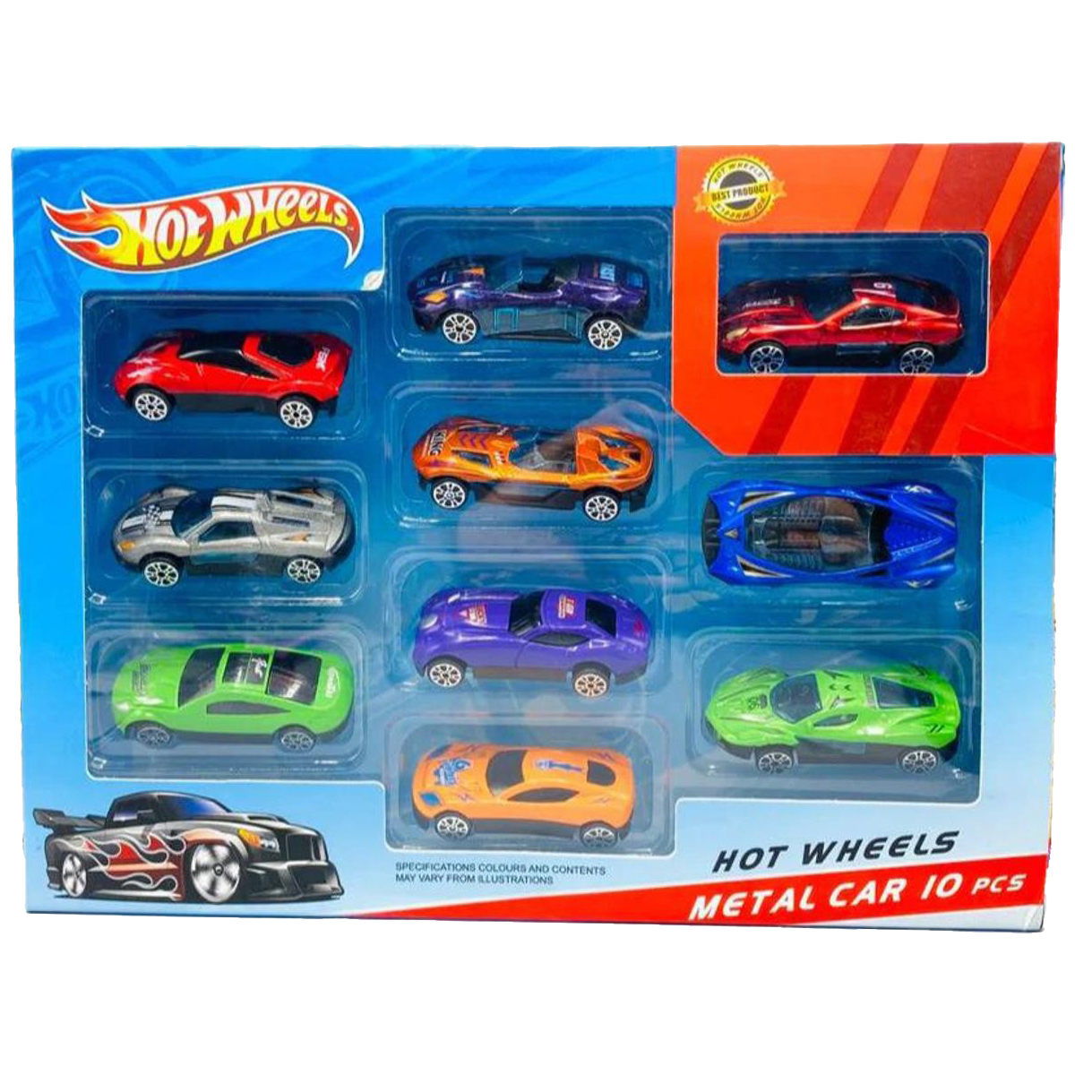 Pack Of 10 Metal Cars Pack Alloy Box Die Cast Metal Car Set Toys For ...