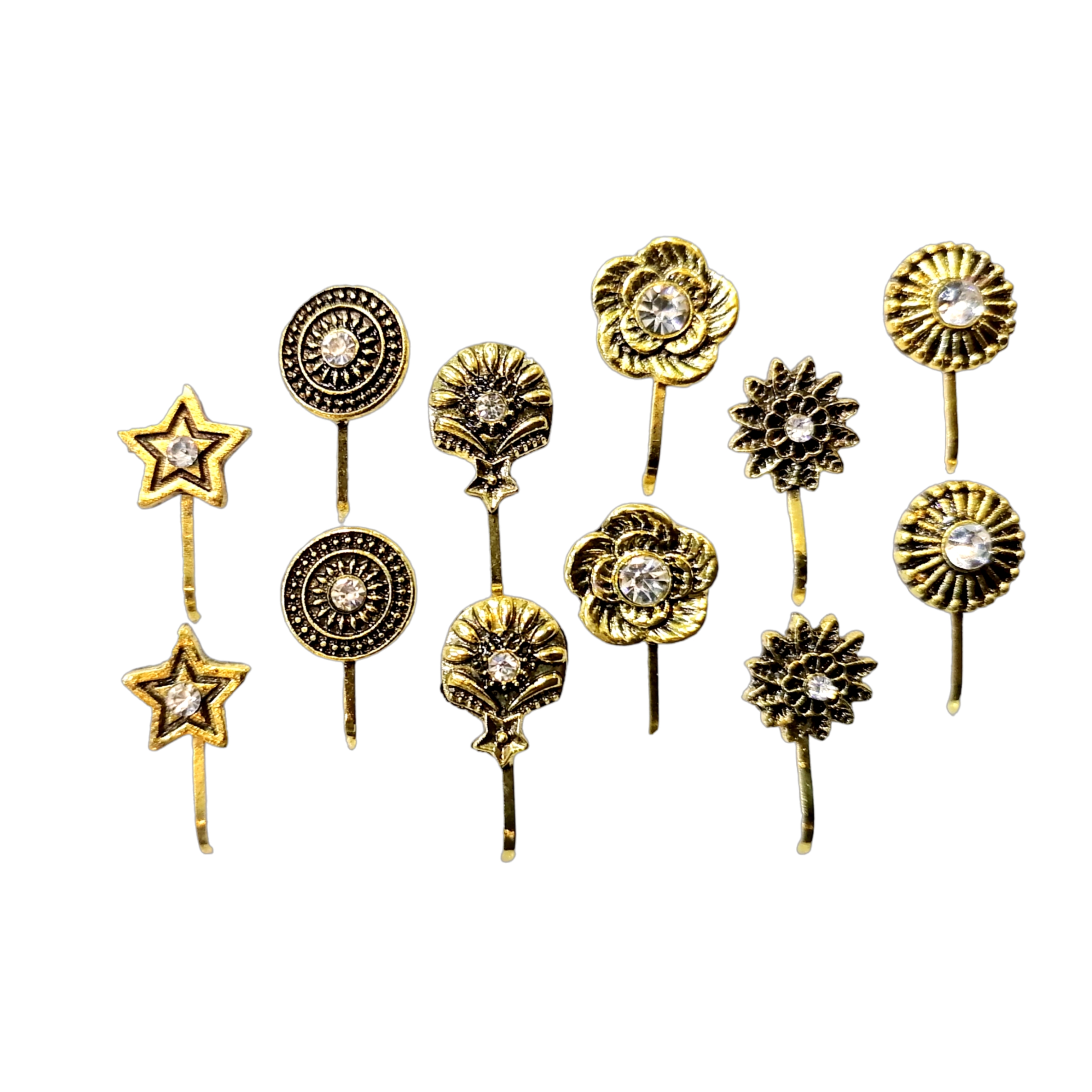 Oxidized Silver Handmade Nose clip, Nose Pin, Nose Rings & Stud for ...