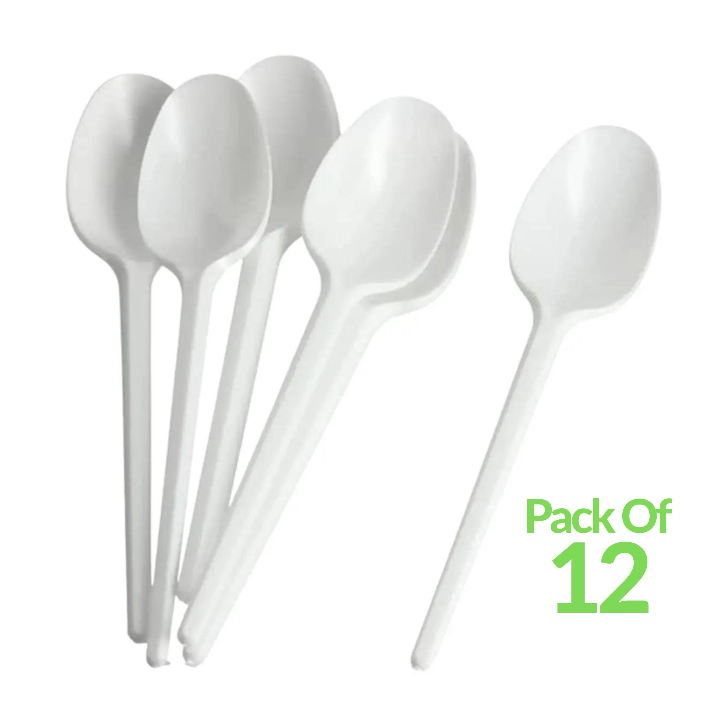 Disposable White Plastic Spoons & Forks, Plastic Utensils Heavy Duty ...
