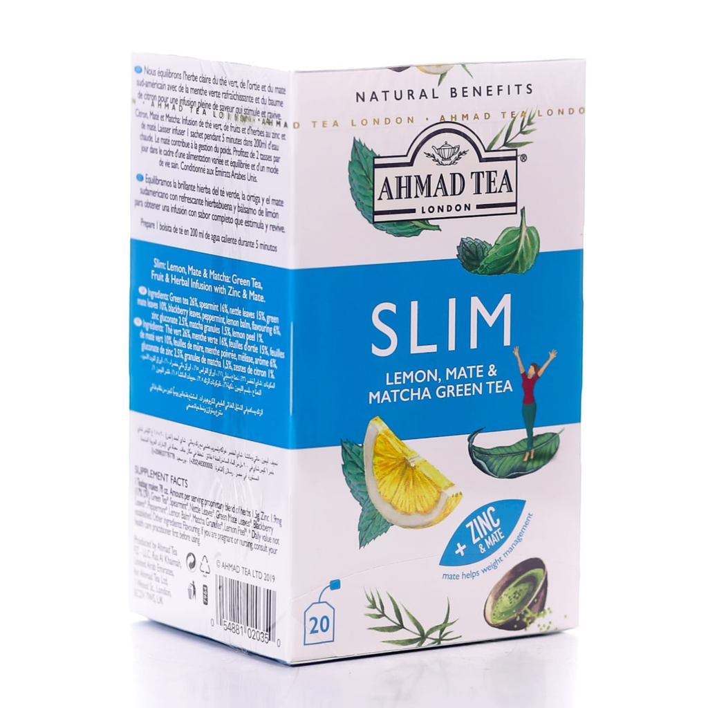 Ahmed Tea Bags Slim Lemon Mate & Matcha Green Tea 30 Gm Price in ...