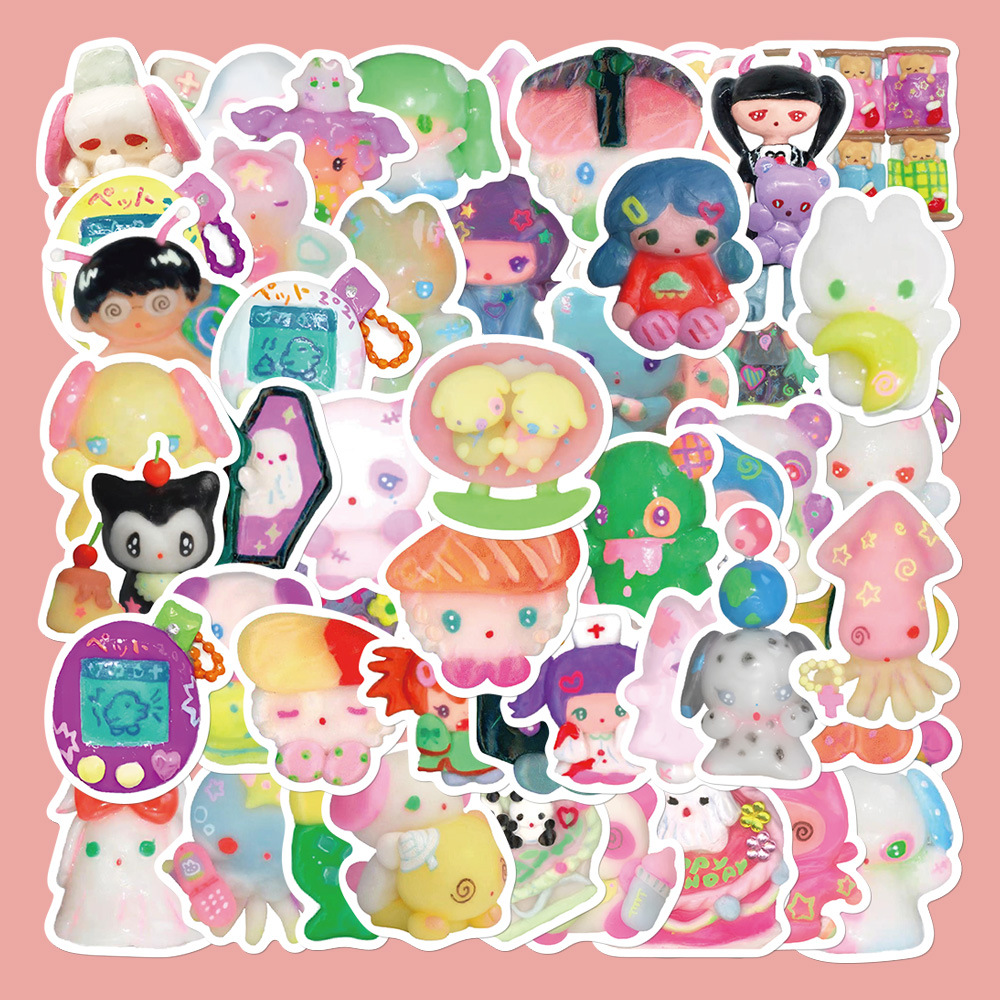 56 Cute Cartoon Clay Avatar Stickers Phone Cases Hand Ledger Computer ...