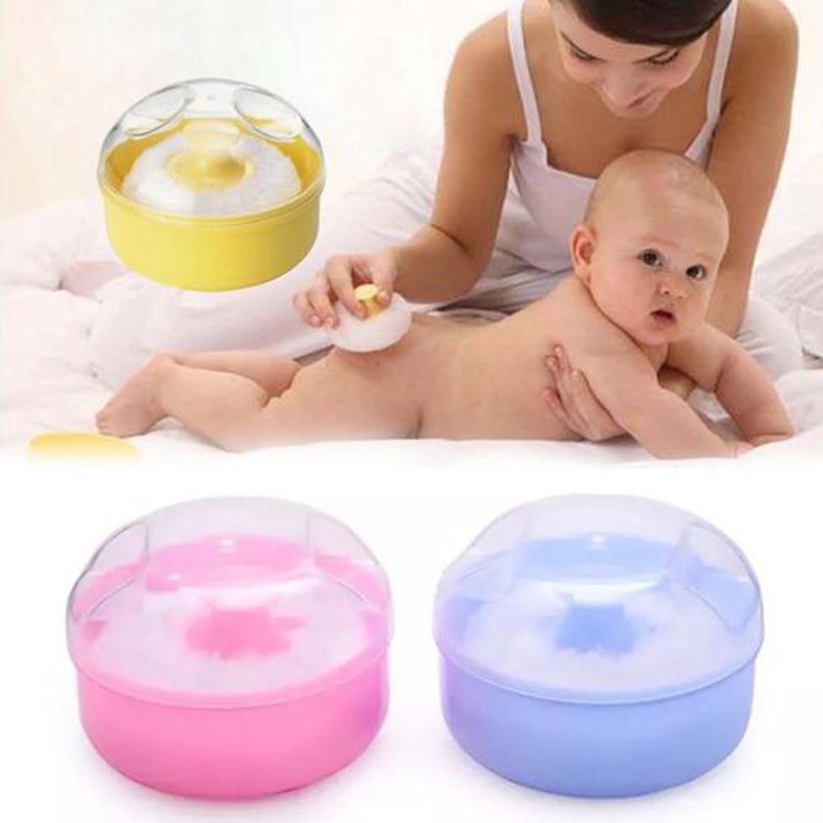 Plastic Baby Care Baby Puff Box Holder Container Talcum Powder Case ...