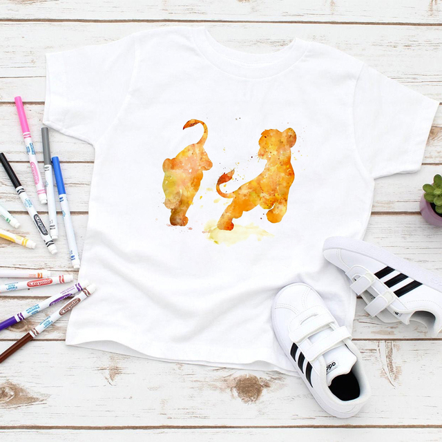 Harajuku Versatile HAKUNA MATATA Clothes For Girl Cartoon Lion King ...
