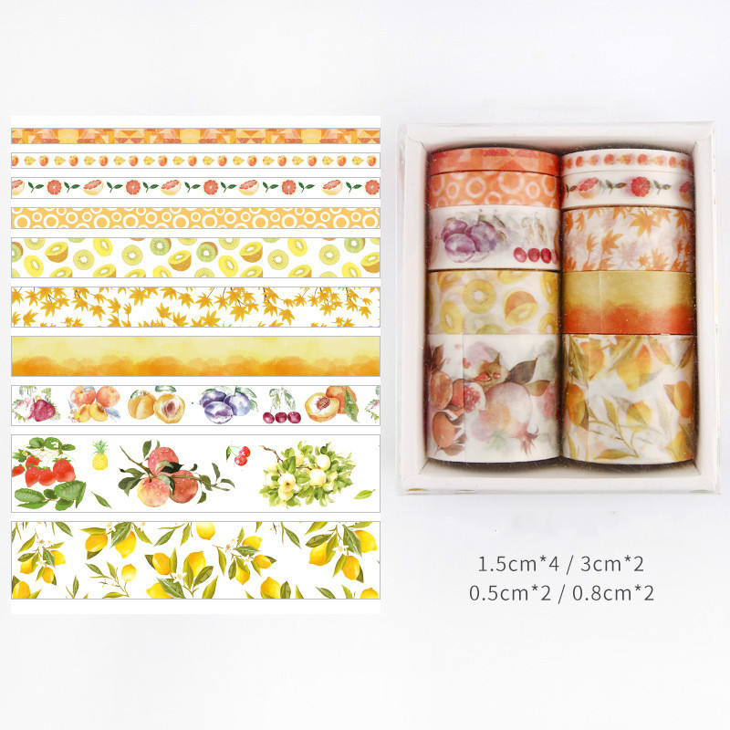 RHS Online 10 Rolls/Set Washi Tape Decorative Masking Tapes Sticky ...