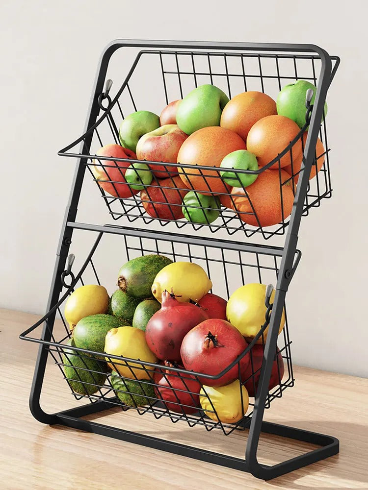 kitchen organizers Metal 2-3 Tier Kitchen counter Rack - Multi-Purpose ...