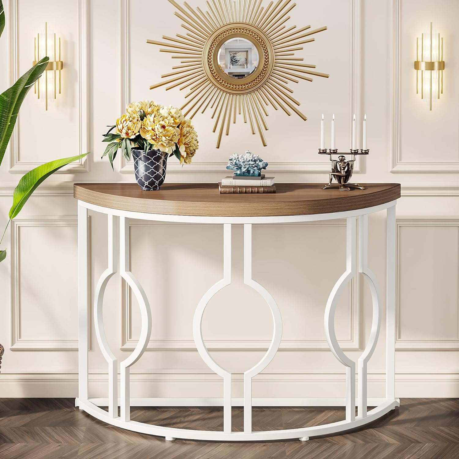 Half Moon Console Table | Sofa Side Table | Entryway Console Table ...