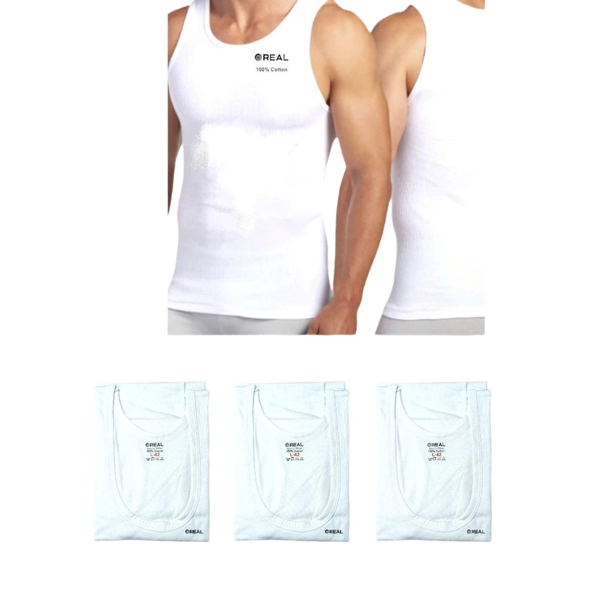 Pack of 3 | Oreal Men's Sando Banyan | Original Oreal Vest | 100% ...