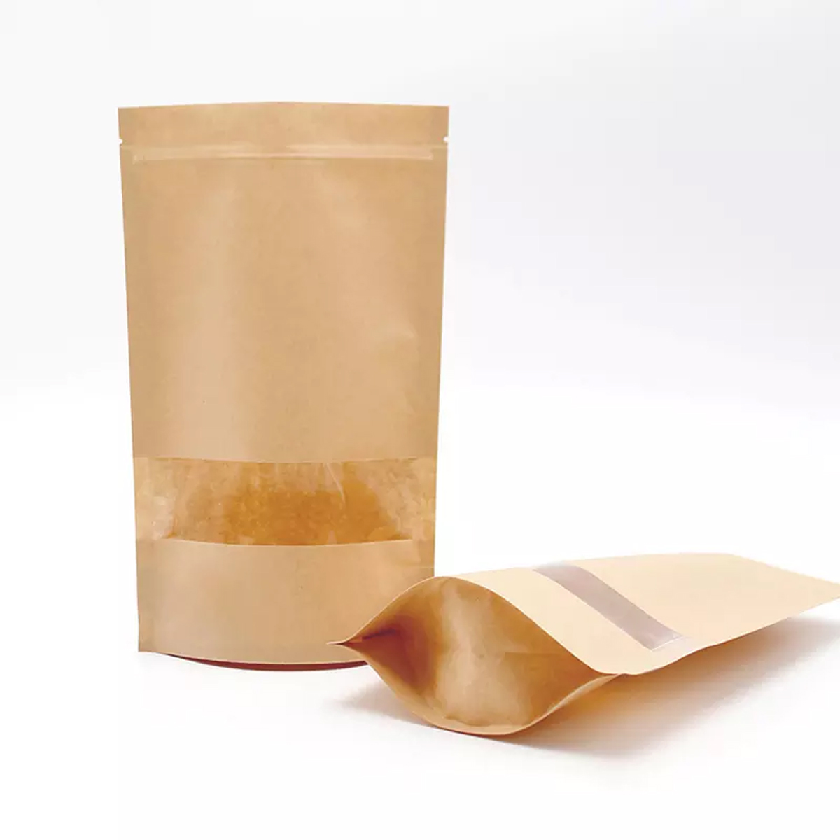 10x15 cm 100pcs/Lot Brown kraft paper stand up pouch, stand up paper ...