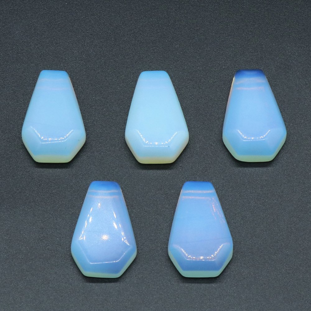 1PC Coffin Shaped Natural Stones Carved Flat Gemstone Quartz Aventurine ...