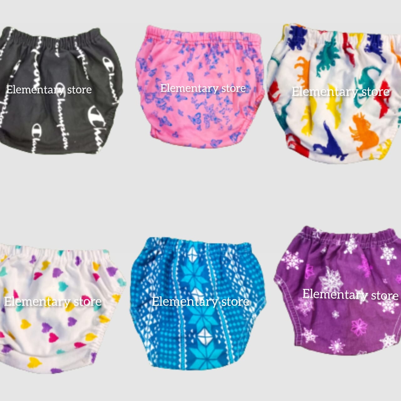 Pack of 12 - Soft Cotton chaddi Panties with Elastic Waist & Leg in ...