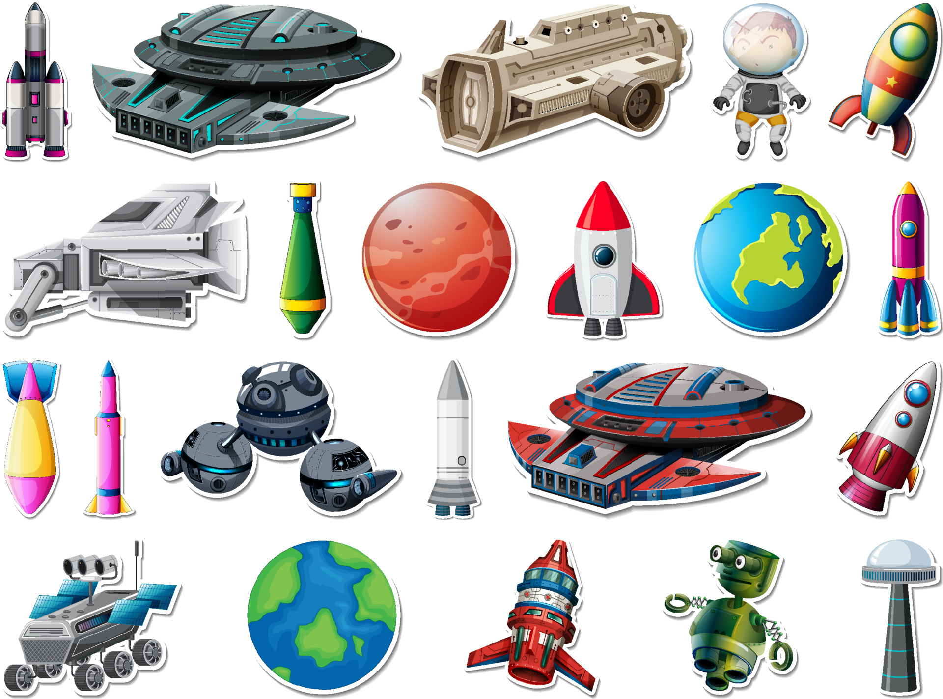 Pack of 22 - 12 Planet Stickers Space Stickers - Astronote Stickers for ...