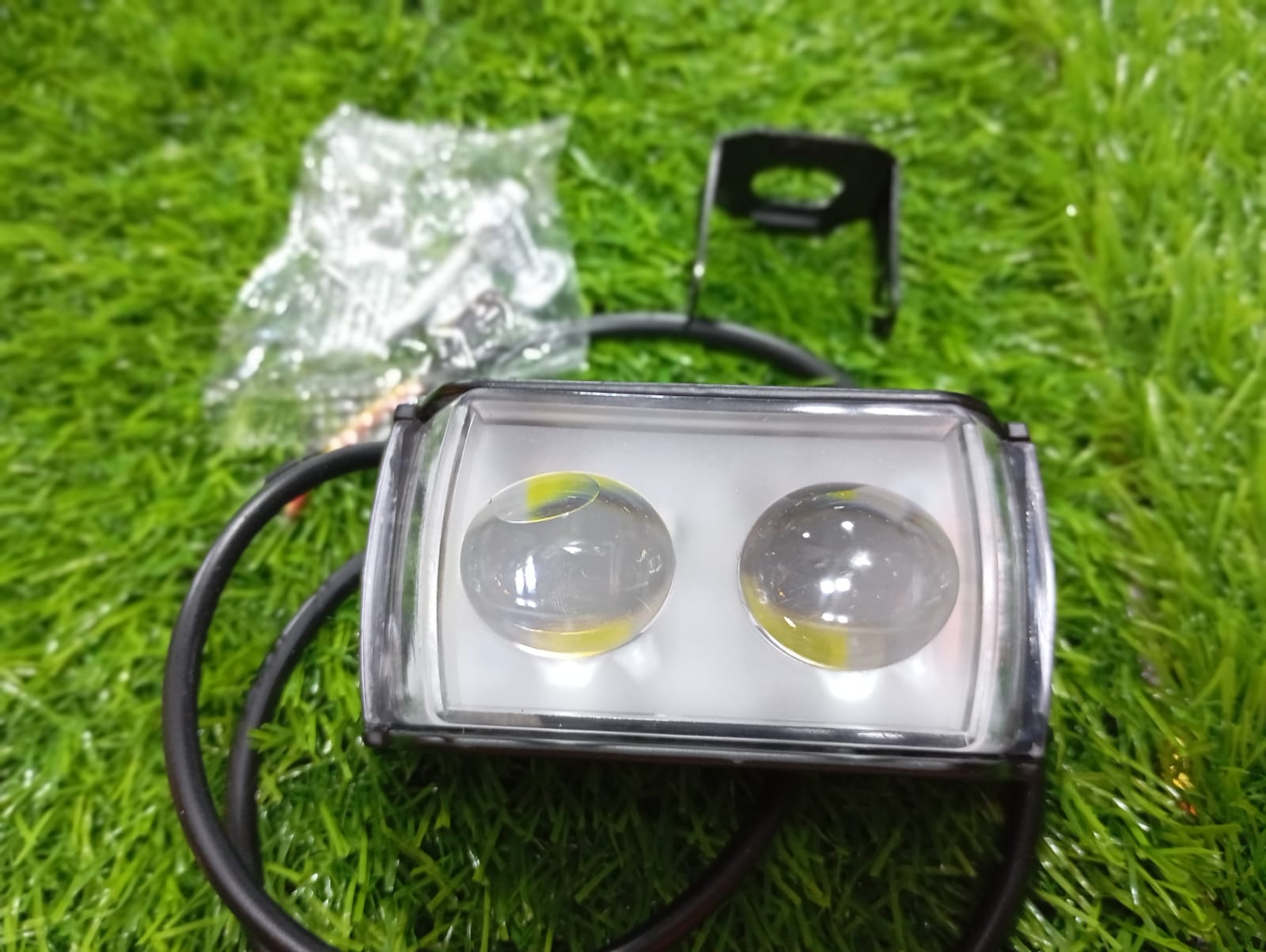 1 Pcs Bike Light Dual Lens Projector Driving LED Fog Work Light 4 Color ...