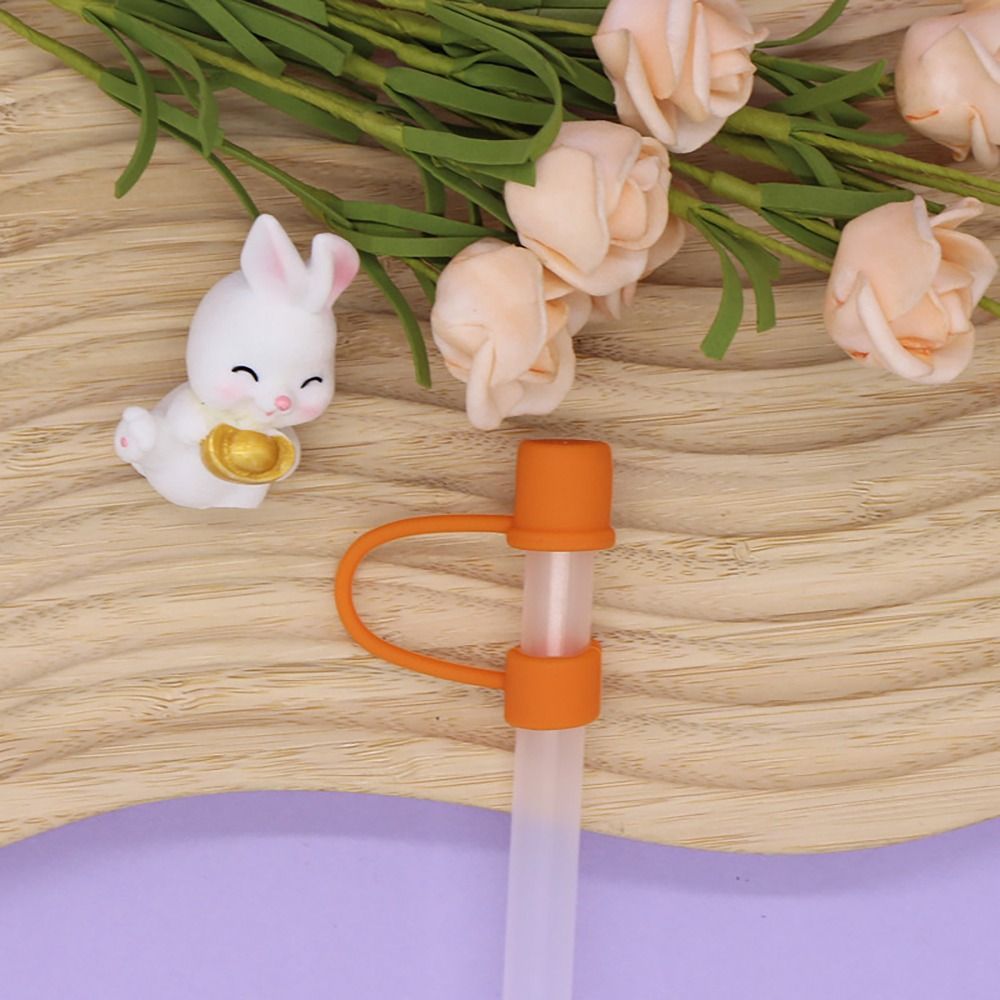 Compact 8mm Straw Tips Covers Good Sealing Cap Protector Straw Topper ...