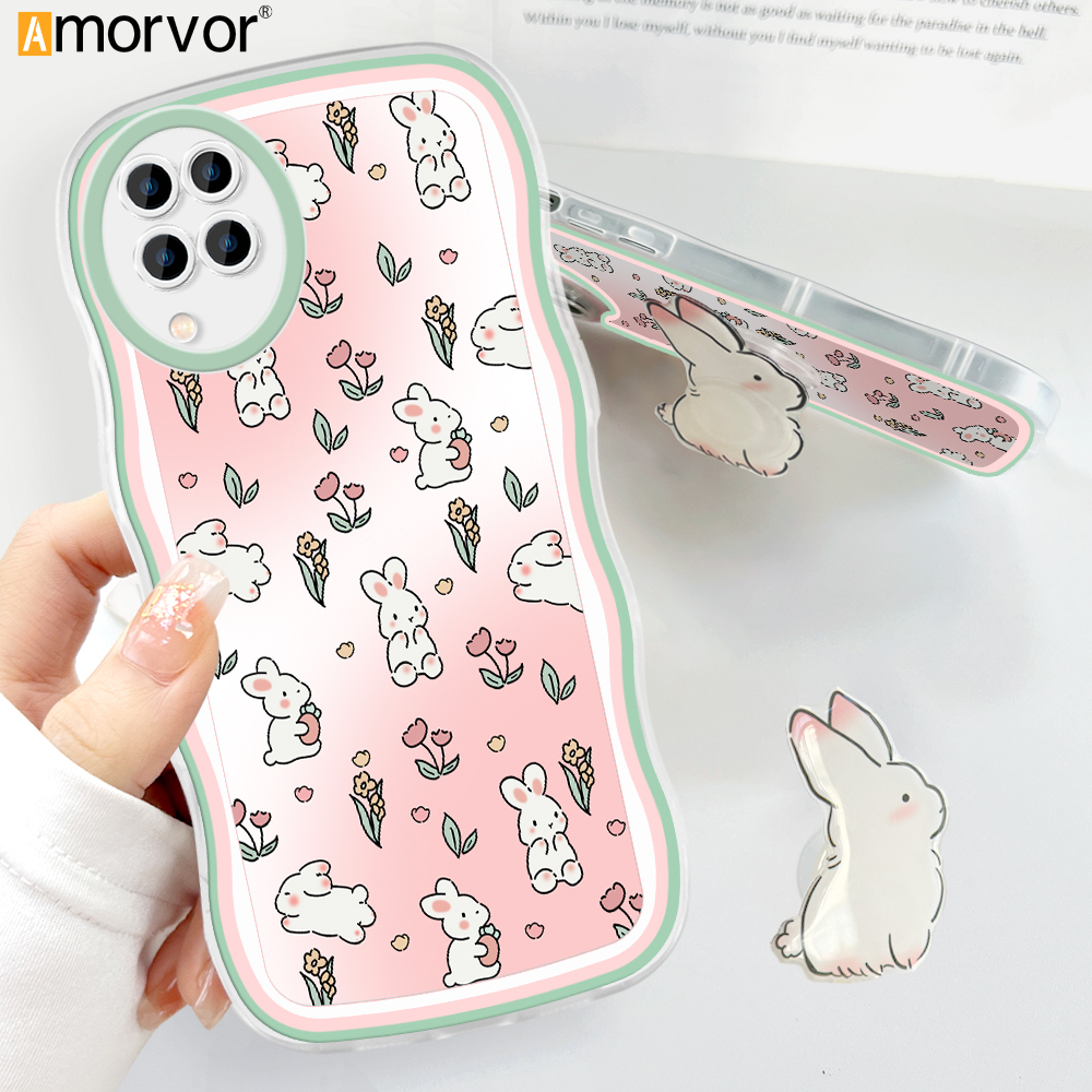 AMORVOR for Samsung Galaxy A12 A12 5G M12 Back Cover With Free Holder ...