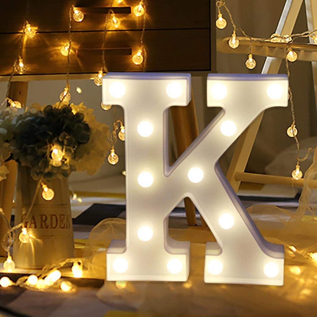 LED Alphabet LARGE SIZE Letters Lights Large Light Up (A To Z) Party ...