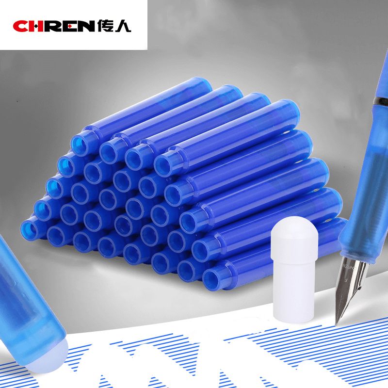 CHREN Erasable Ink Cartridges For Fountain Pen Blue Refills 30 Pcs Jar ...