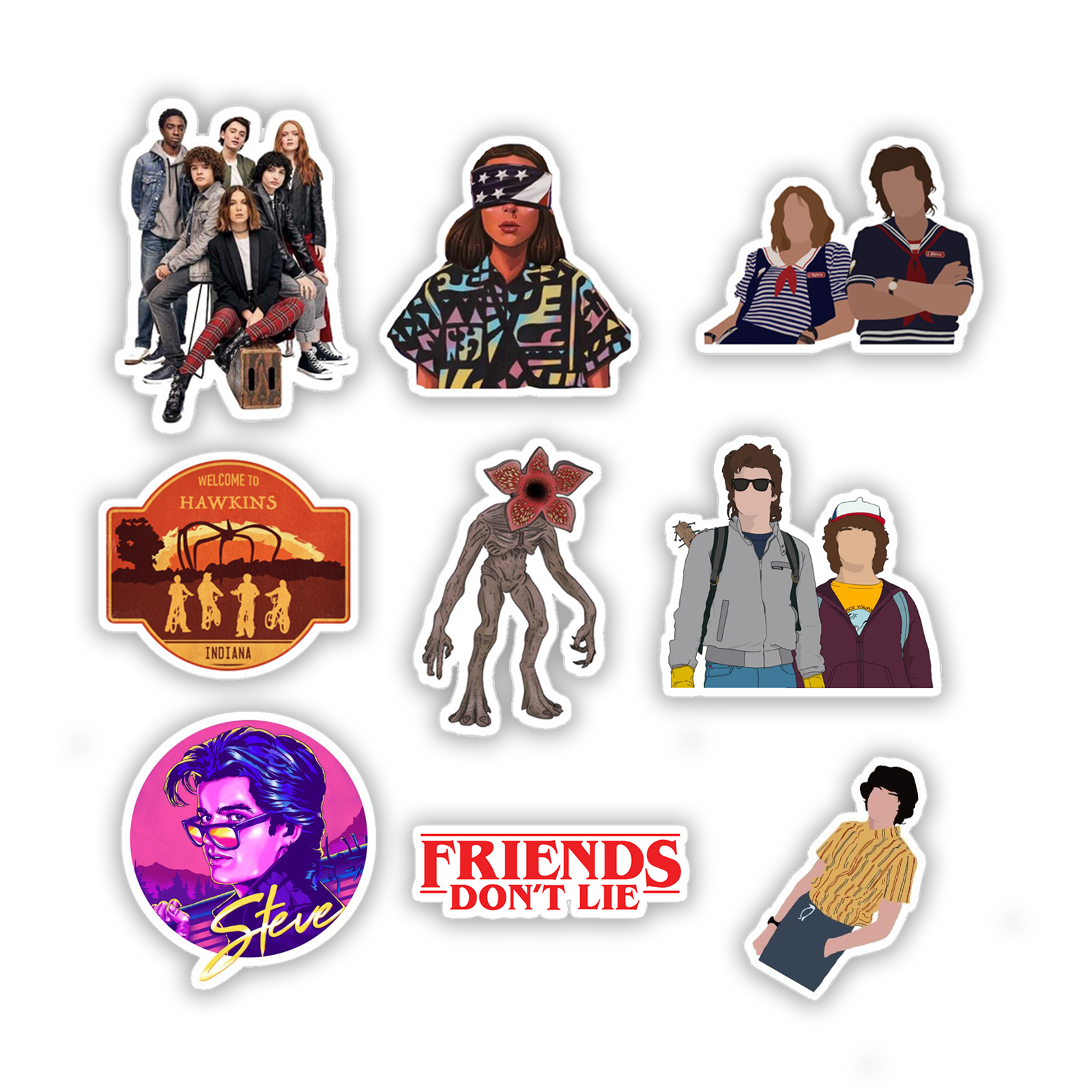 Stranger Things Hero Stickers for Kids/Teens fans, Pack of 5/10/15/20 ...