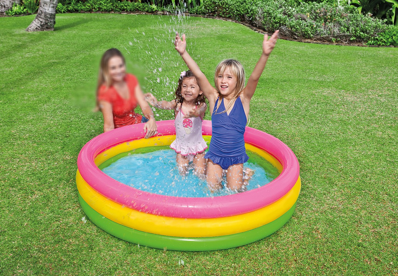 INTEX - Sunset Glow Baby Pool For Kids Inflatable Kids Bath Tub For ...
