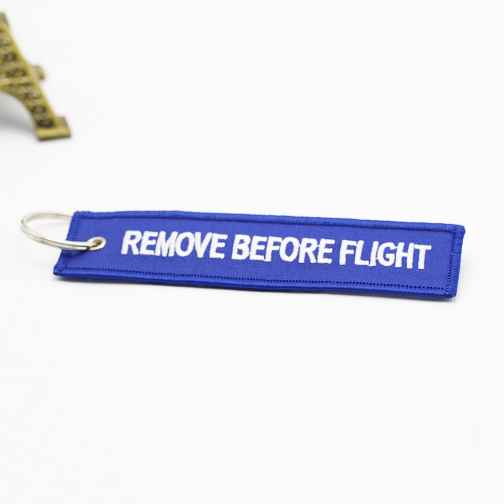Canvas Embroidered Special Remove Before Flight Label Keyring Luggage Tag | Daraz.pk