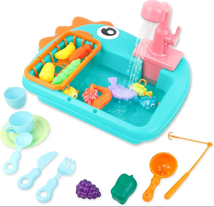 Chick duck wash basin dish washer sink toy for kids kitchen play sink ...