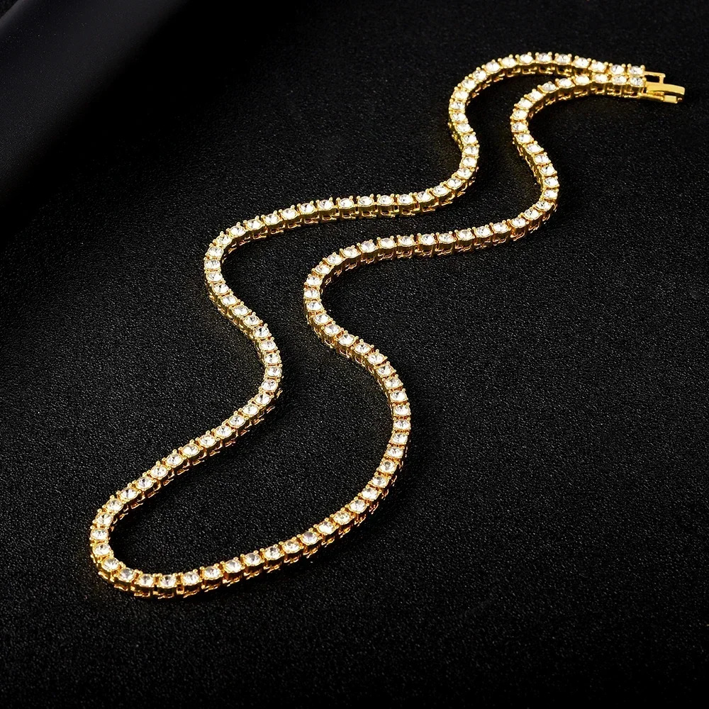 Hip Hop Shiny 15MM Cuban Link Chain Necklace Women Men Silver Color ...