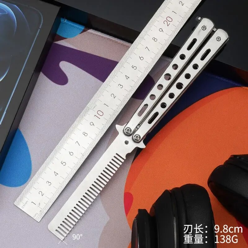Folding Comb for Men Portable Butterfly Training Knife Foldable ...