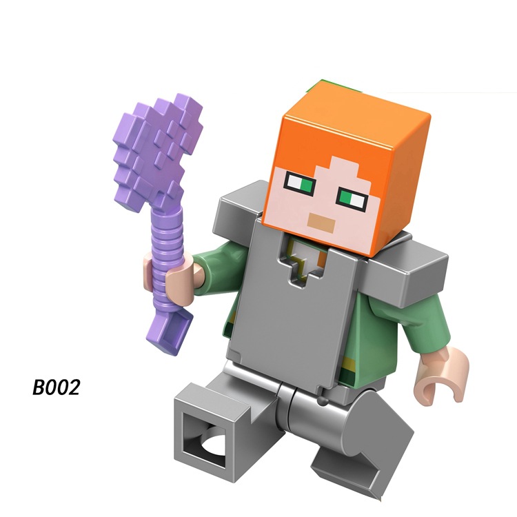 Single Sale Minecraft Figures Building Blocks Steve Alex Enderman ...
