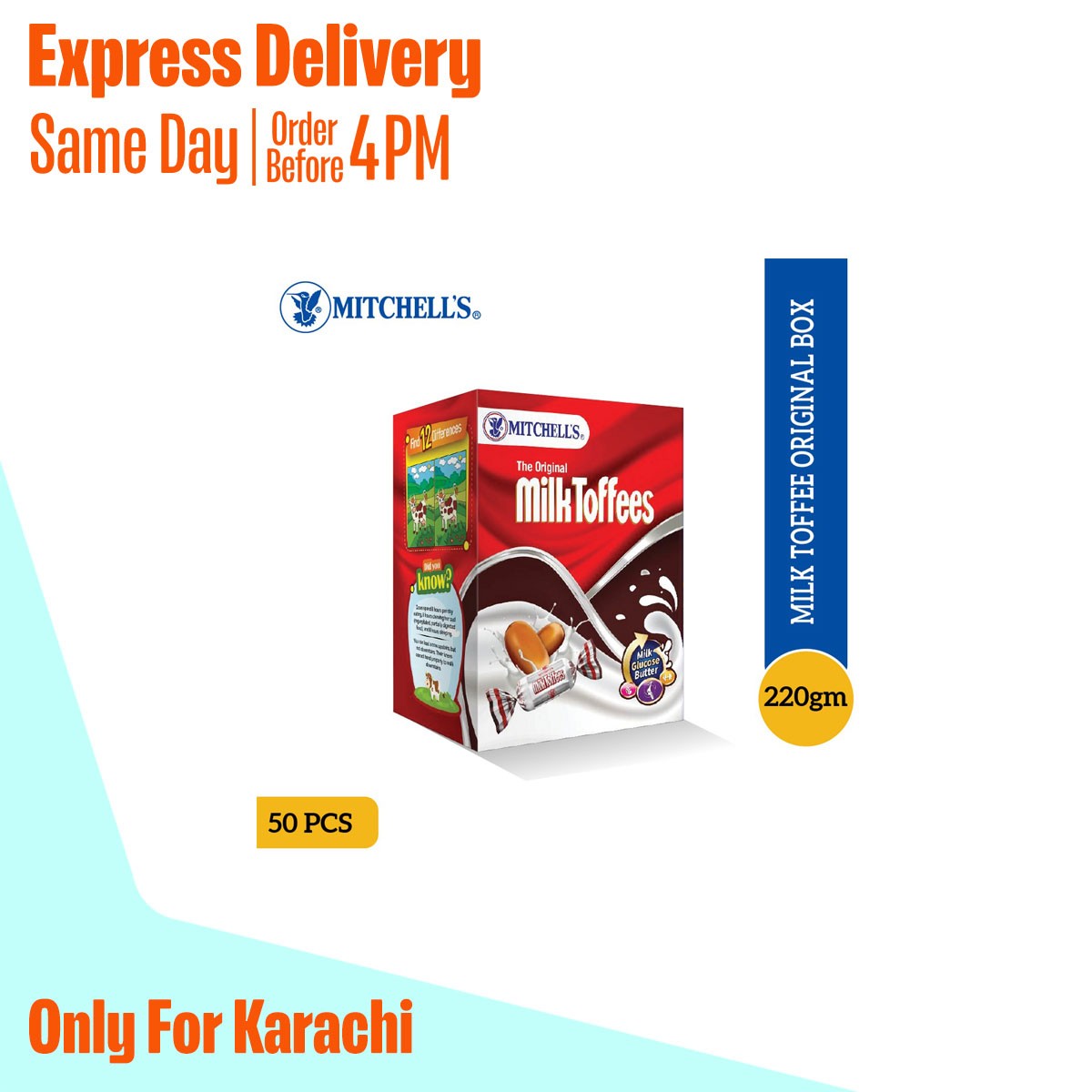 Mitchell's Milk Toffee Original (50 Toffees) | Daraz.pk